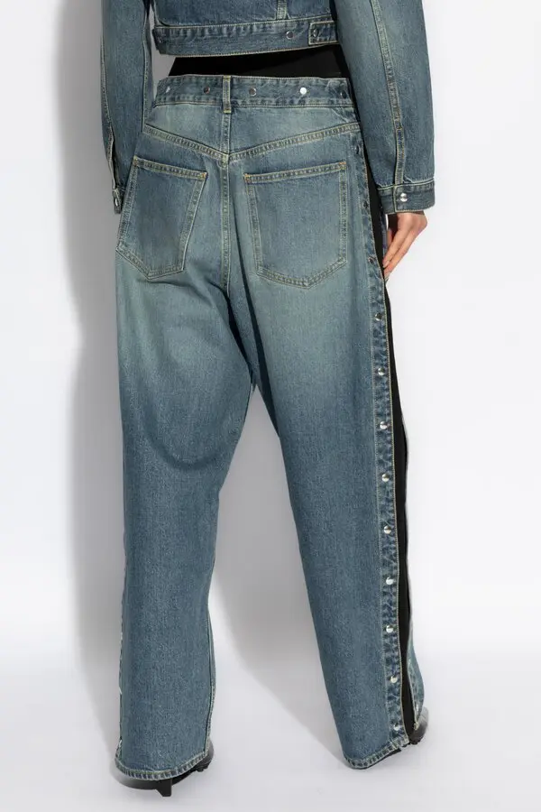 Alaïa Jeans With Detachable Side Stripes