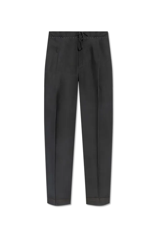 MAISON MARGIELA Creased Pleated Trousers - Grey