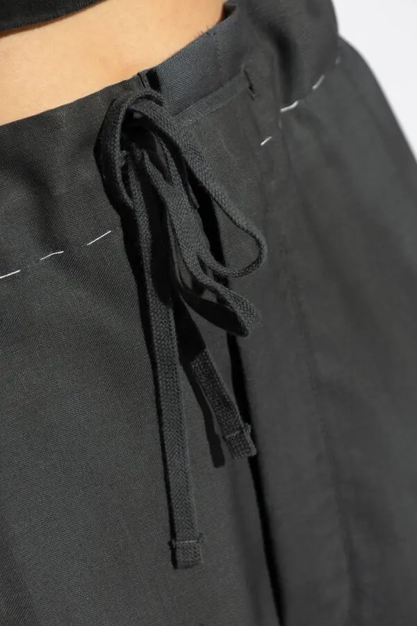 MAISON MARGIELA Creased Pleated Trousers - Grey