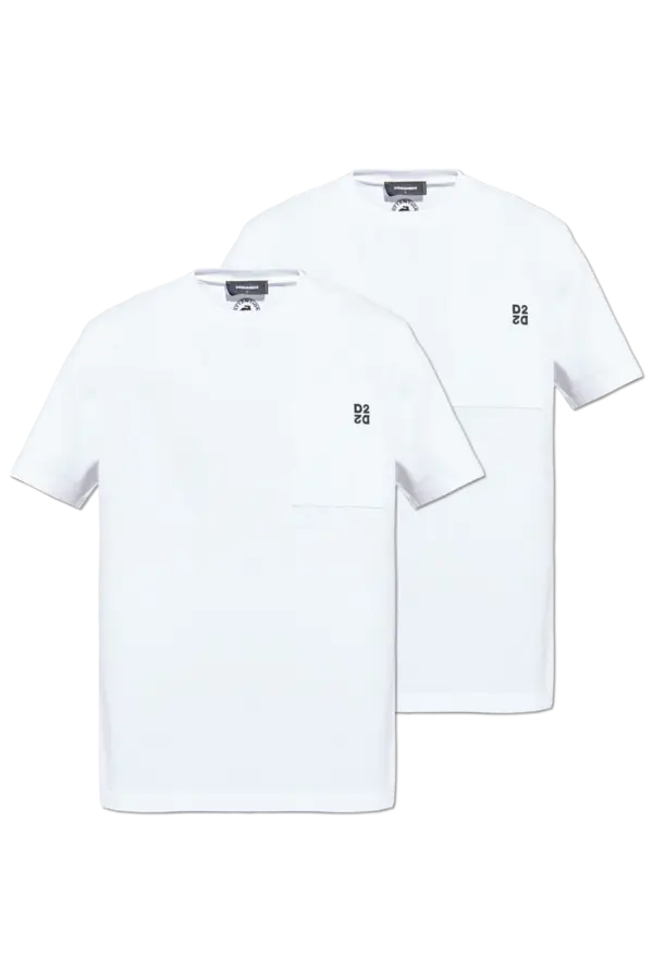 Dsquared2 2-pack Of T-shirts With Logo - White
