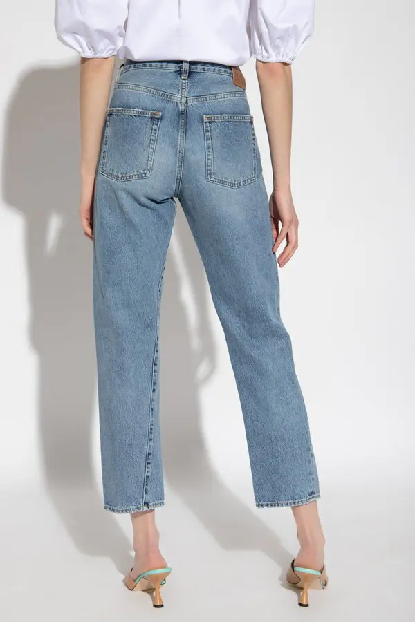 TOTEME Organic Cotton Cropped Straight Leg Jeans