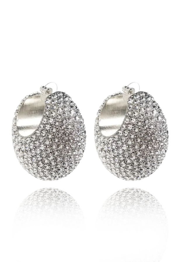 Isabel Marant Earrings With Glass Appliqu - Silver