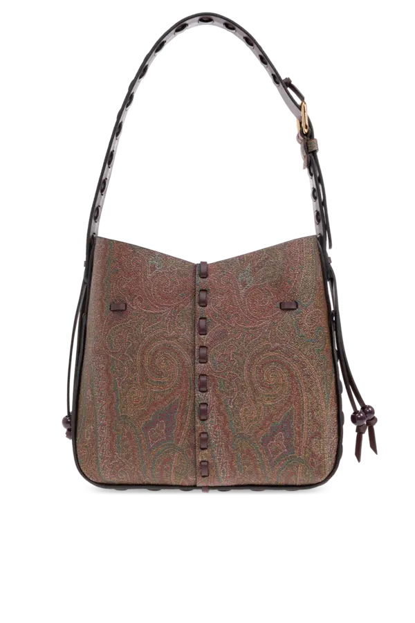 Etro Paisley Patterned Shoulder Bag Burgundy Editorialist