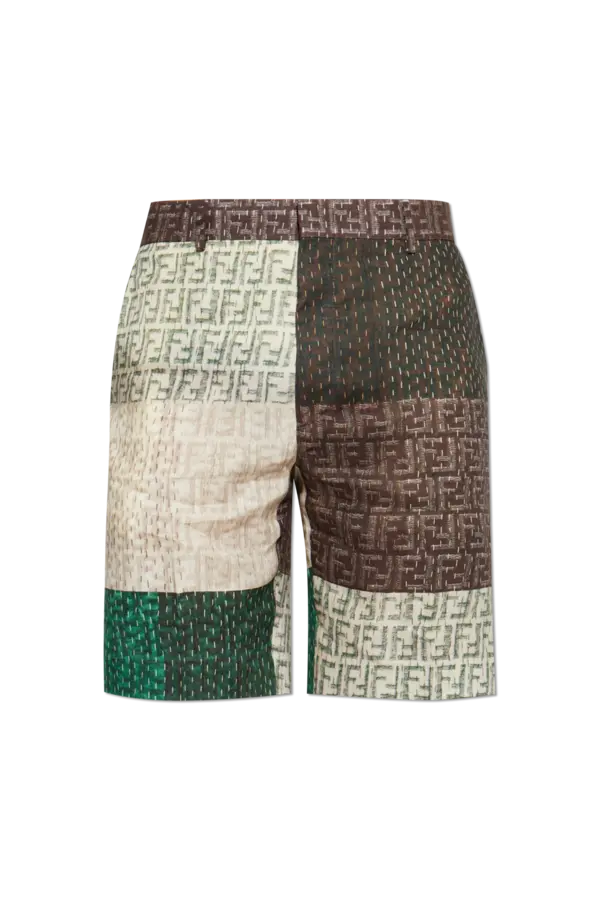Fendi Patterned Cotton Shorts