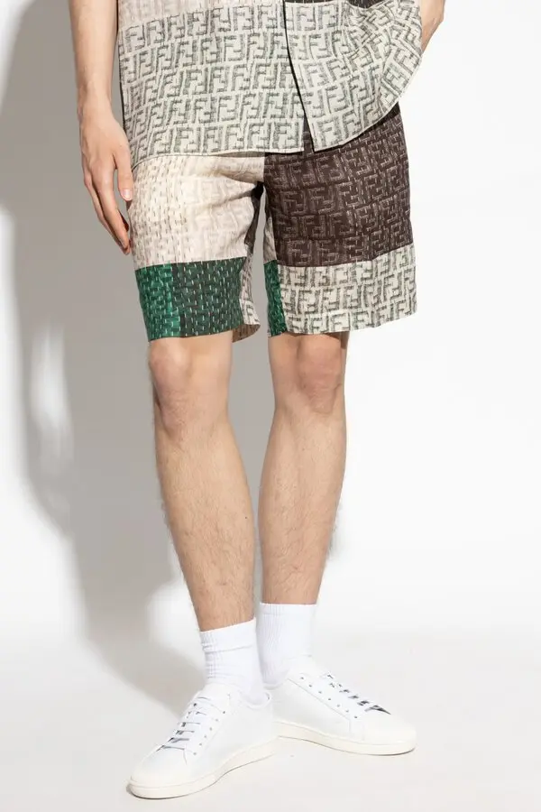 Fendi Patterned Cotton Shorts