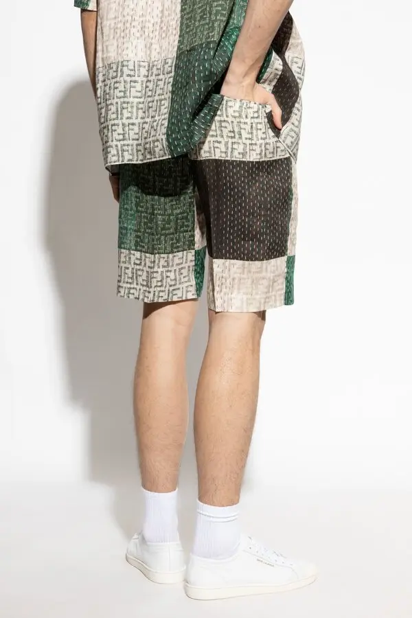 Fendi Patterned Cotton Shorts