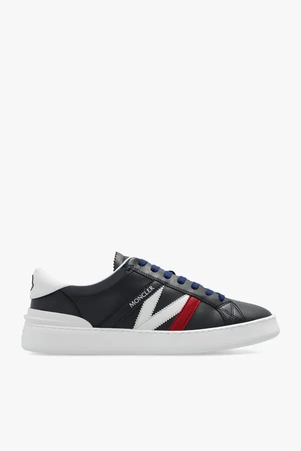 Moncler Monaco Leather Sneakers - Navy Blue