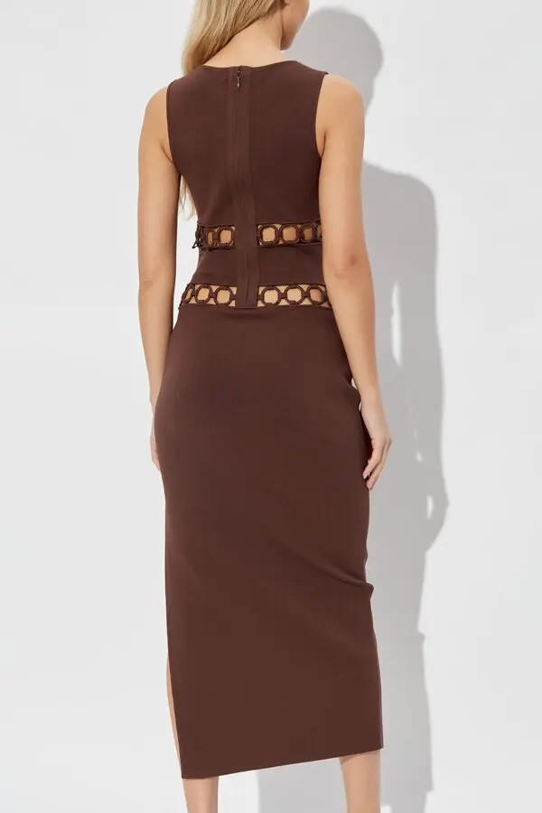 Cult Gaia Sleeveless Fitted Midi Dress
