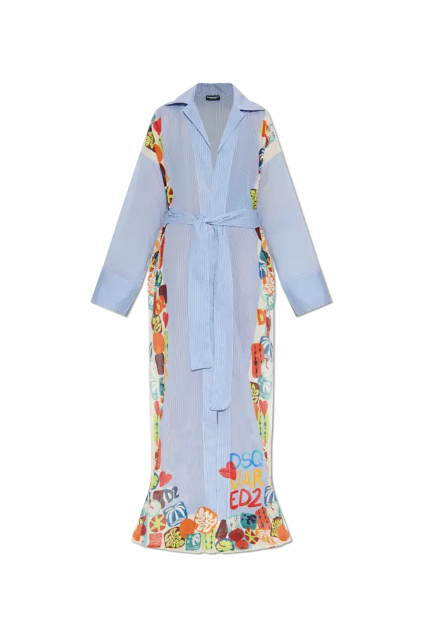 Dsquared2 Cotton Kimono - Blue