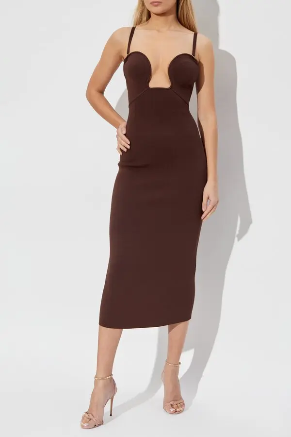 Cult Gaia Jenny Dress With Top - Brown