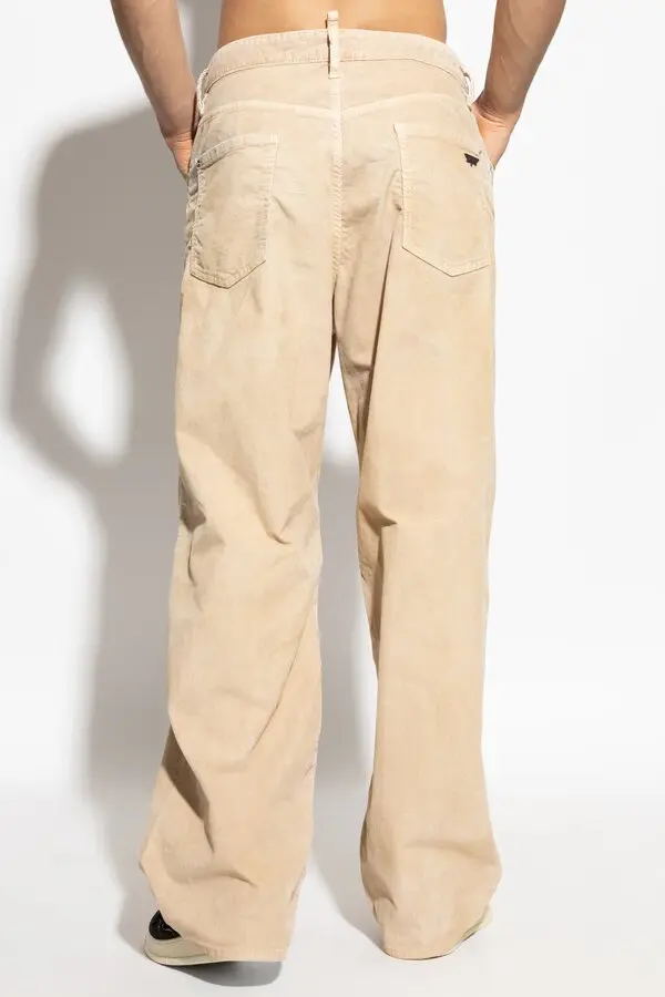 Dsquared2 Loose Corduroy Velvet Trousers