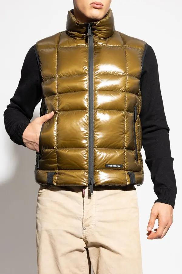 Dsquared2 Down Gilet With Stand-up Collar