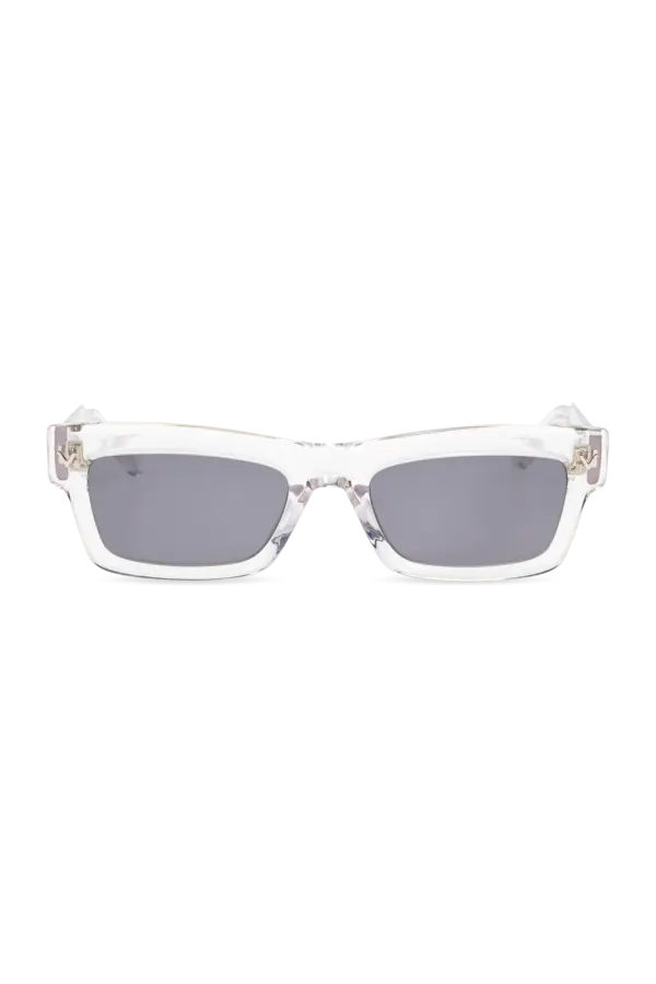 Valentino Garavani Rectangular Sunglasses With Logo - White