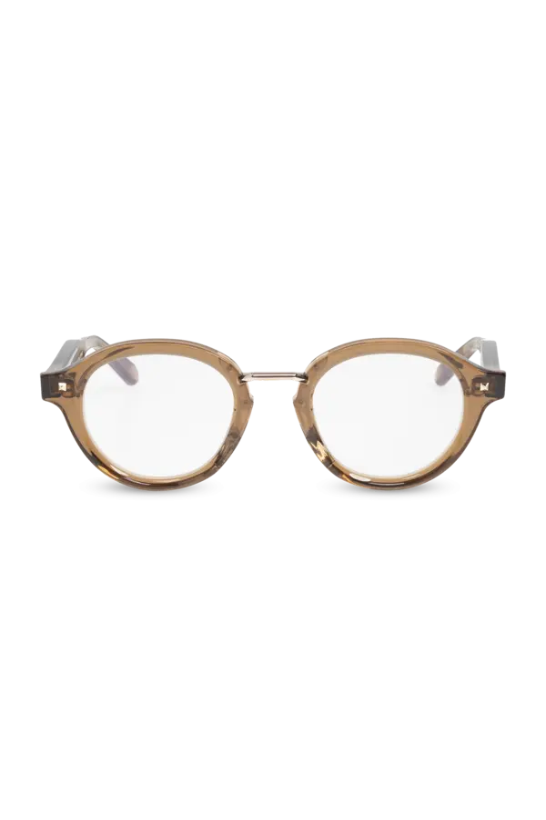 Valentino Garavani Round Frame Glasses - Brown