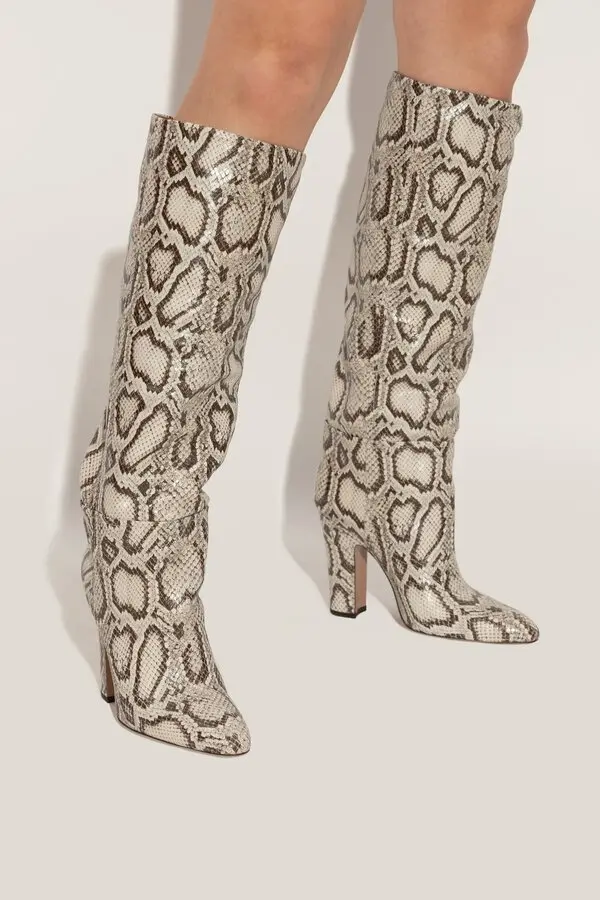 Paris Texas Lavinia Snakeskin Heeled Boots