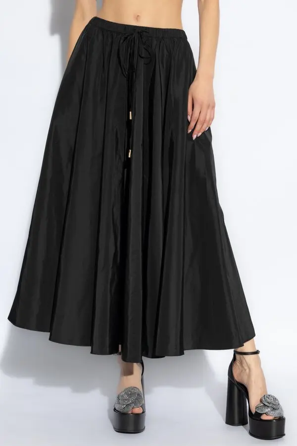 Cult Gaia Rosalee Flared Midi Skirt - Black
