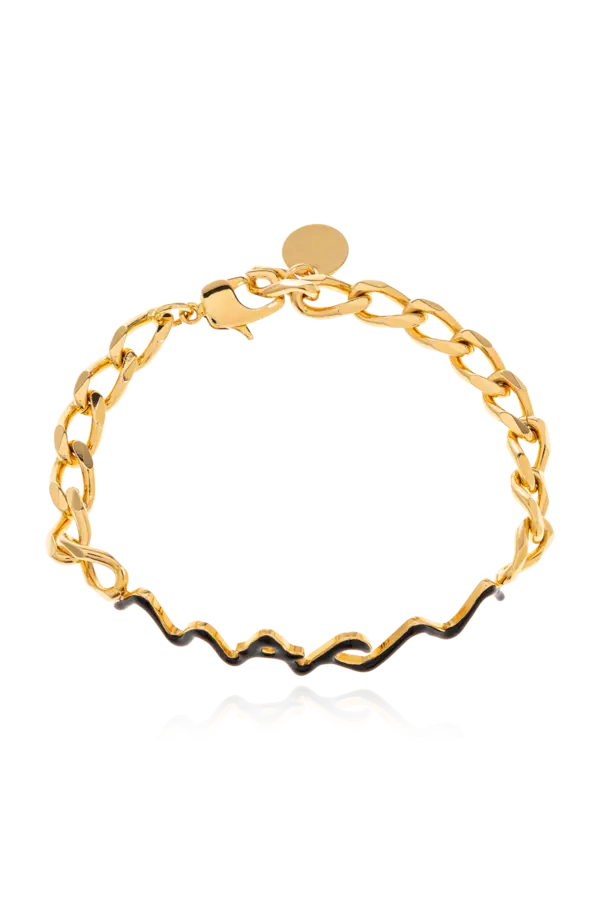 Marni Brass Bracelet With Logo - Gold