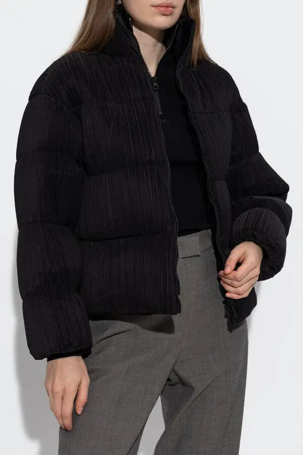 Emporio Armani Pleated Jacket With Stand-up Collar