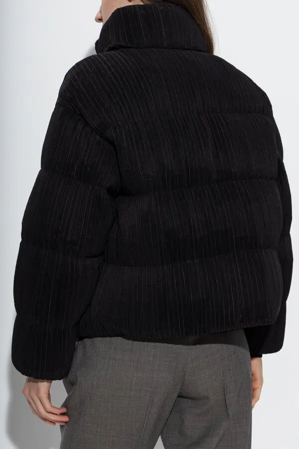 Emporio Armani Pleated Jacket With Stand-up Collar