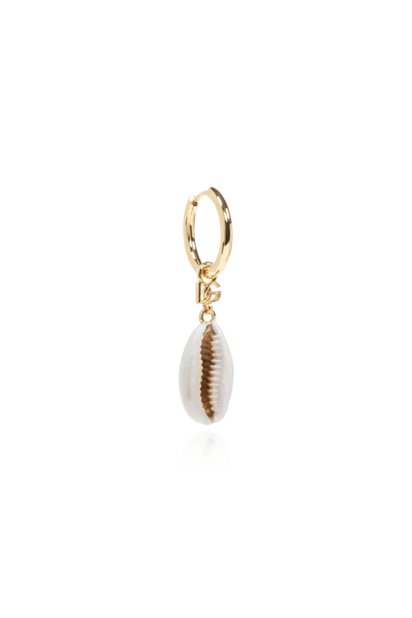 Dolce & Gabbana Single Earring With Shell Pendant - Gold