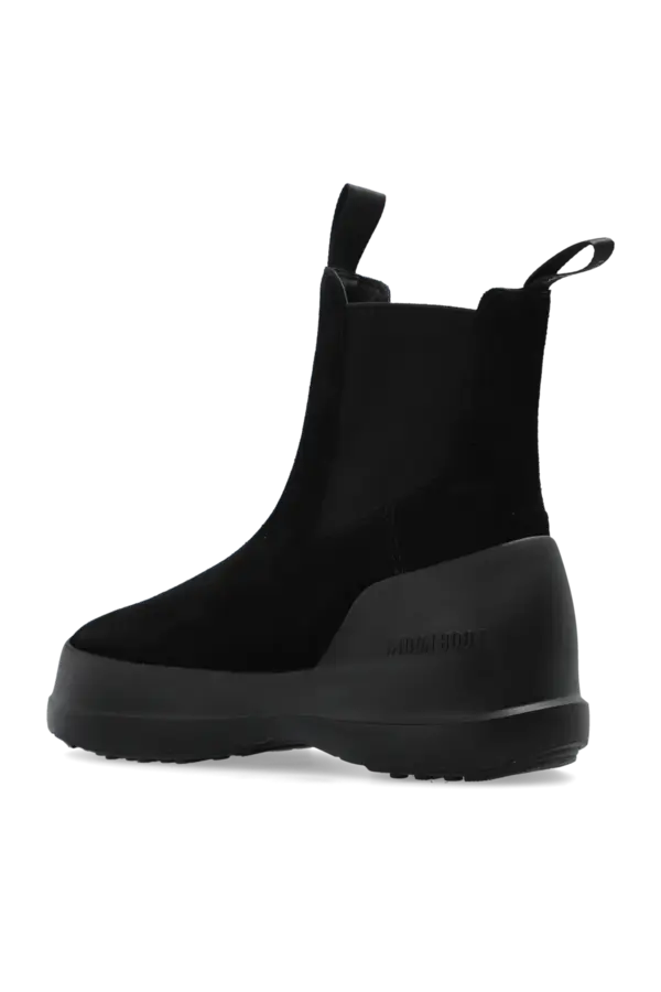 Moon Boot Mb Luna Chelsea Suede Snow Boots - Black