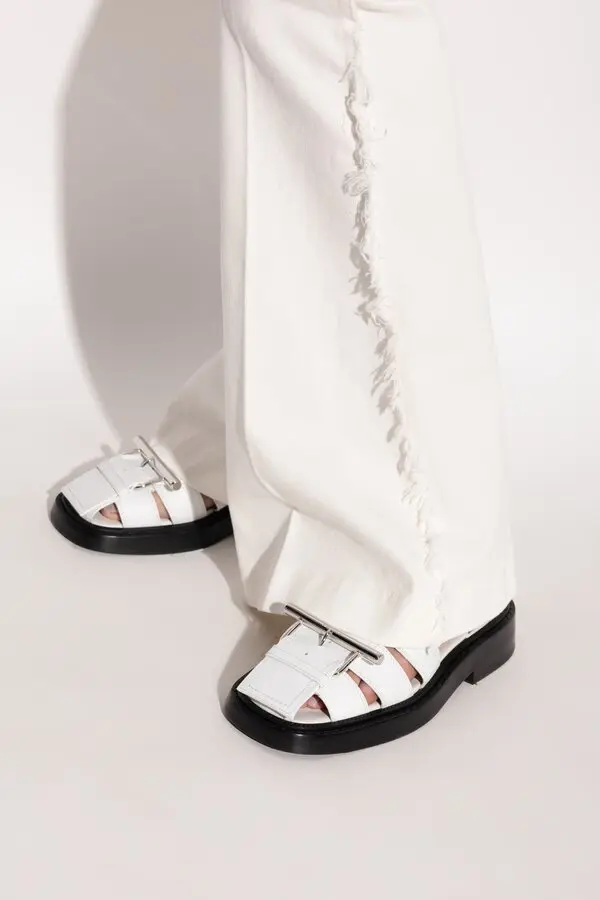 Alexander McQueen Leather Sandals - White