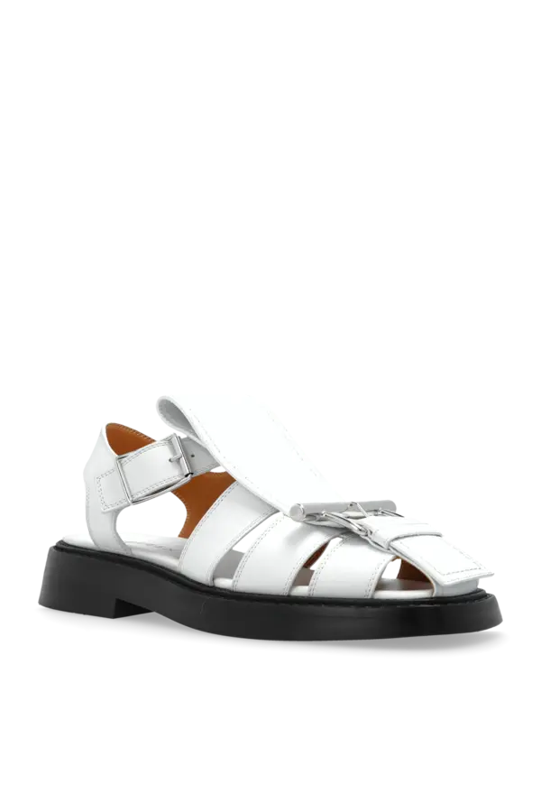 Alexander McQueen Leather Sandals - White