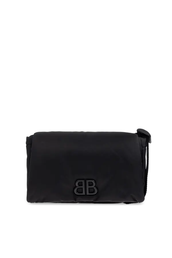 Balenciaga Logo Shoulder Bag - Black