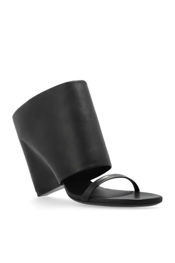 COURREGES Oblique Leather Mules
