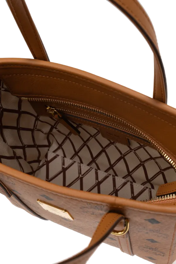 Mcm Monogram Handbag - Brown