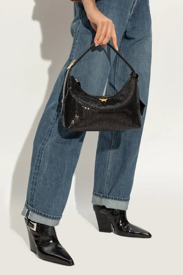 Mcm Sequin Shoulder Bag