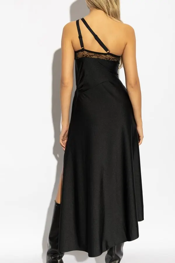 Coperni Satin Dress With Lace Detailing