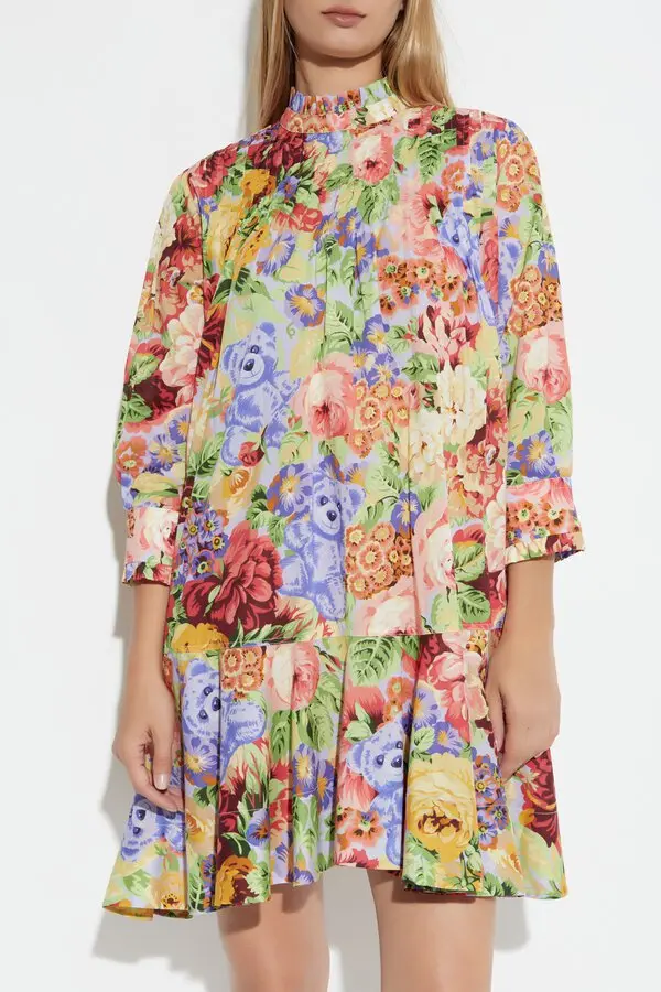 Moschino Floral Cotton Mini Dress - Multicolour