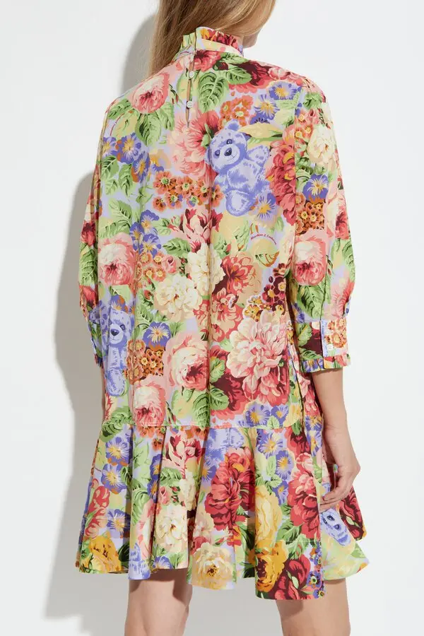 Moschino Floral Cotton Mini Dress - Multicolour