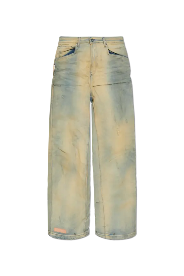 PDF Patterned Bootcut Jeans