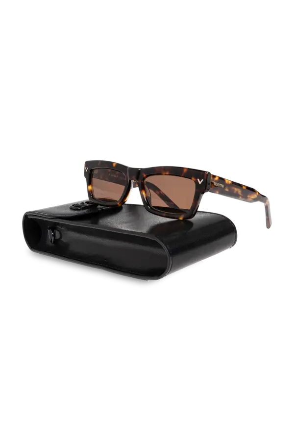 Valentino Garavani Rectangular Frame Sunglasses - Brown