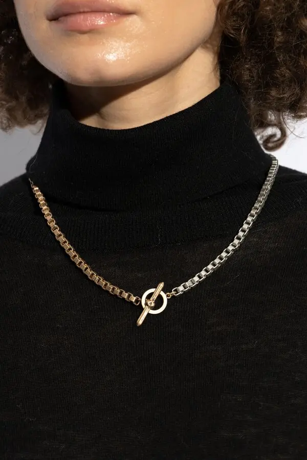 ALLSAINTS Brass Dual-tone Necklace - Silver