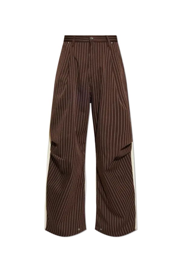 PDF Striped Wide-leg Trousers
