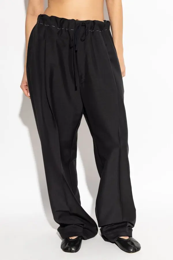 MAISON MARGIELA Creased Trousers - Black