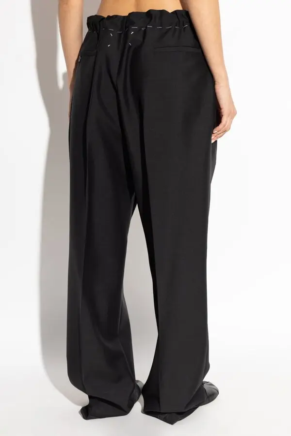 MAISON MARGIELA Creased Trousers - Black