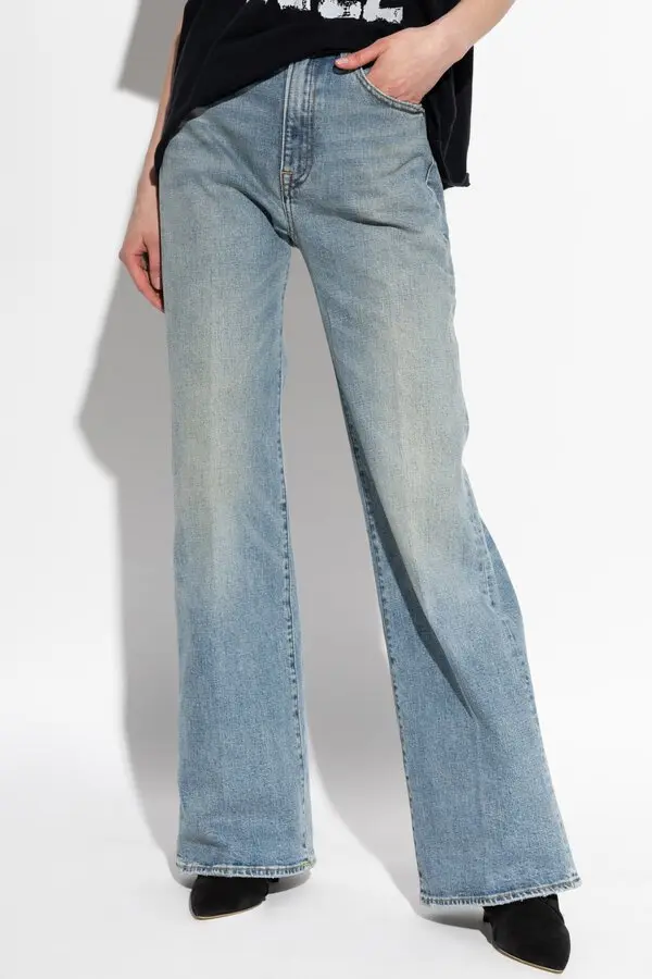R13 Bootcut Jeans With Embroidered Logo