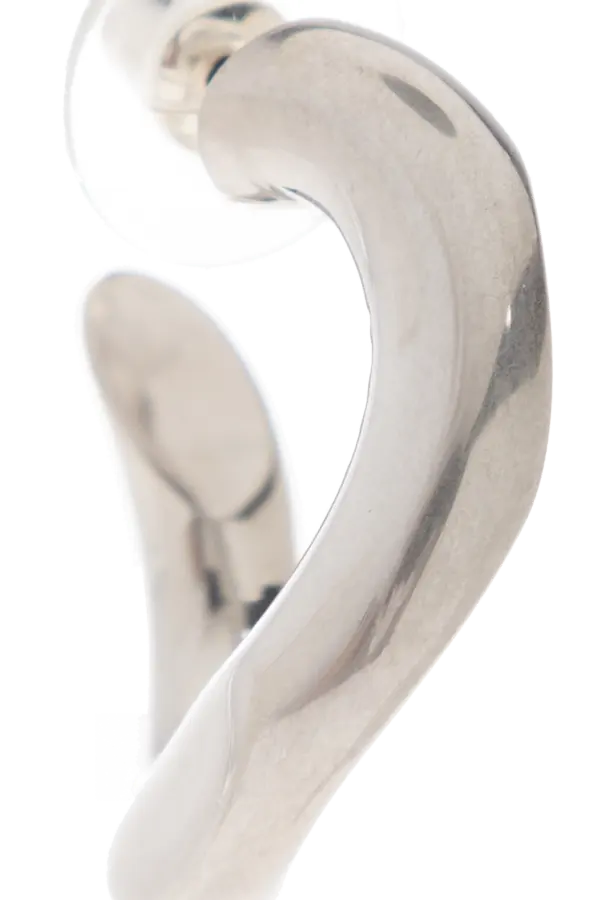 Isabel Marant Étoile Engraved Logo Brass Earrings - Silver