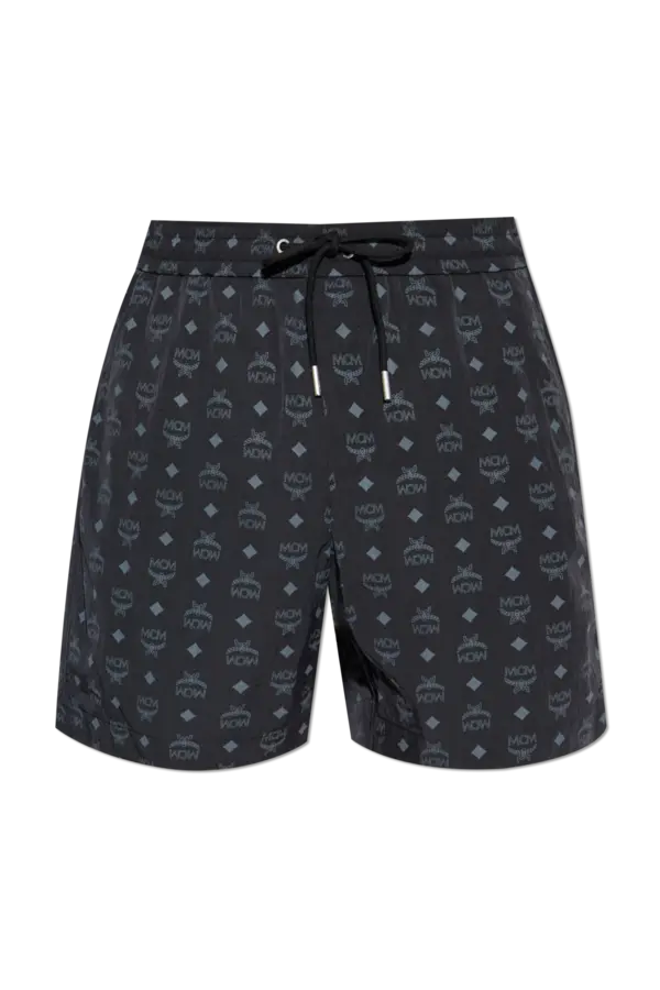 Mcm Monogram Swim Shorts - Black