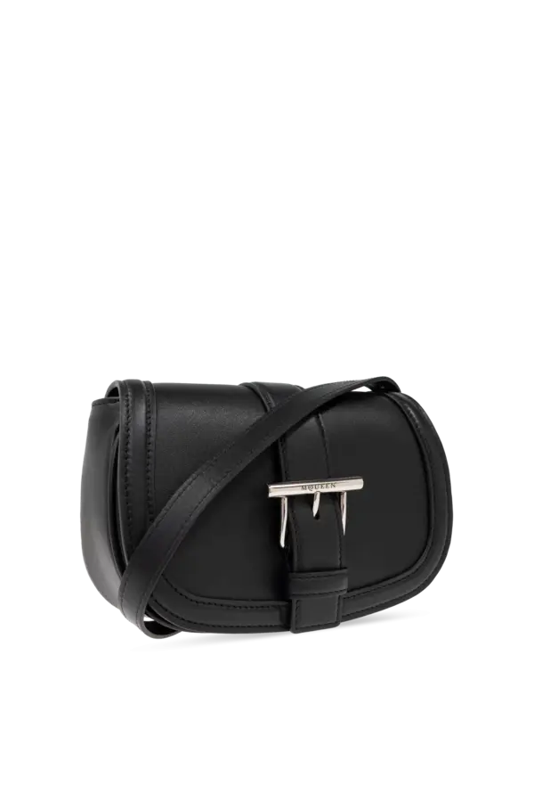 Alexander McQueen Leather Mini T-bar Satchel - Black