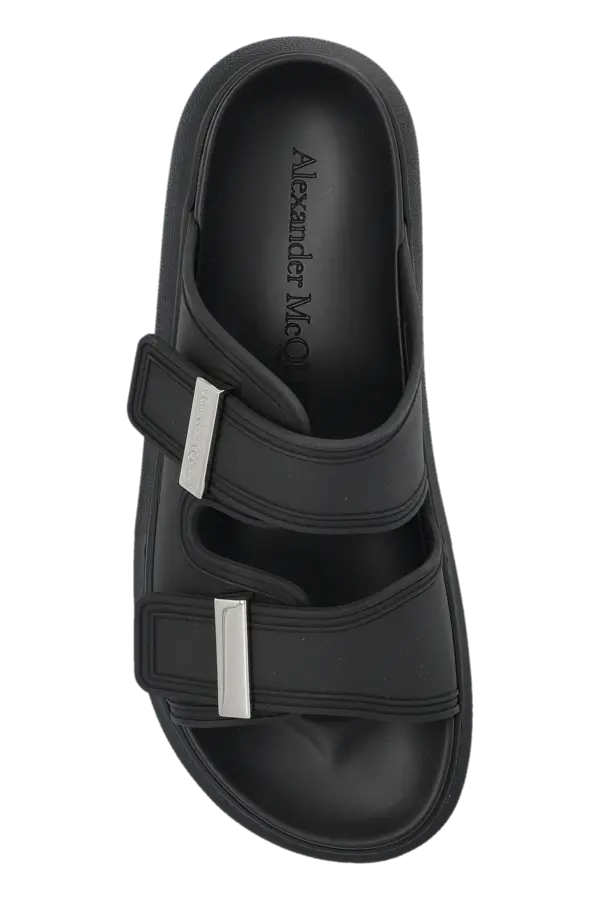 Alexander McQueen Rubber Slides - Black