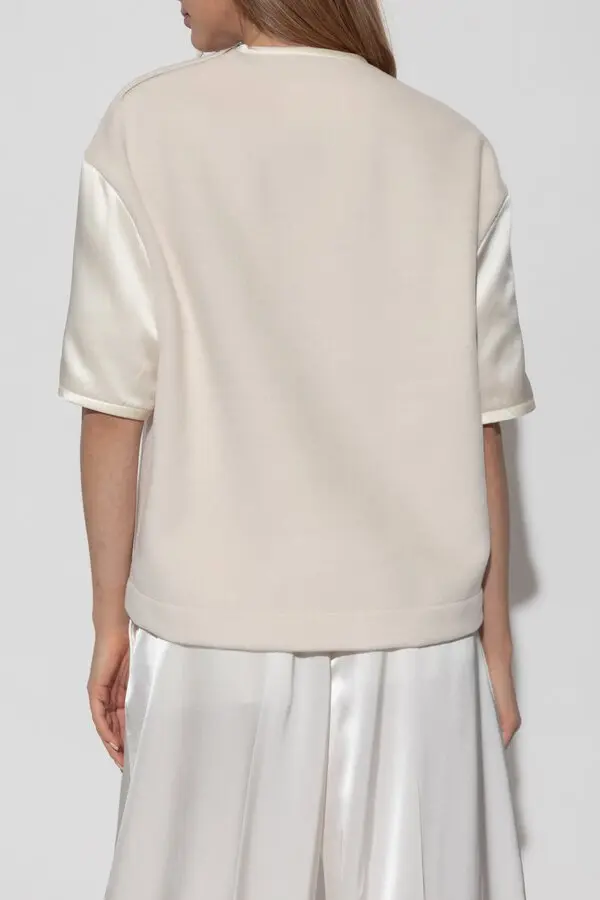 JIL SANDER Wool Top - Cream