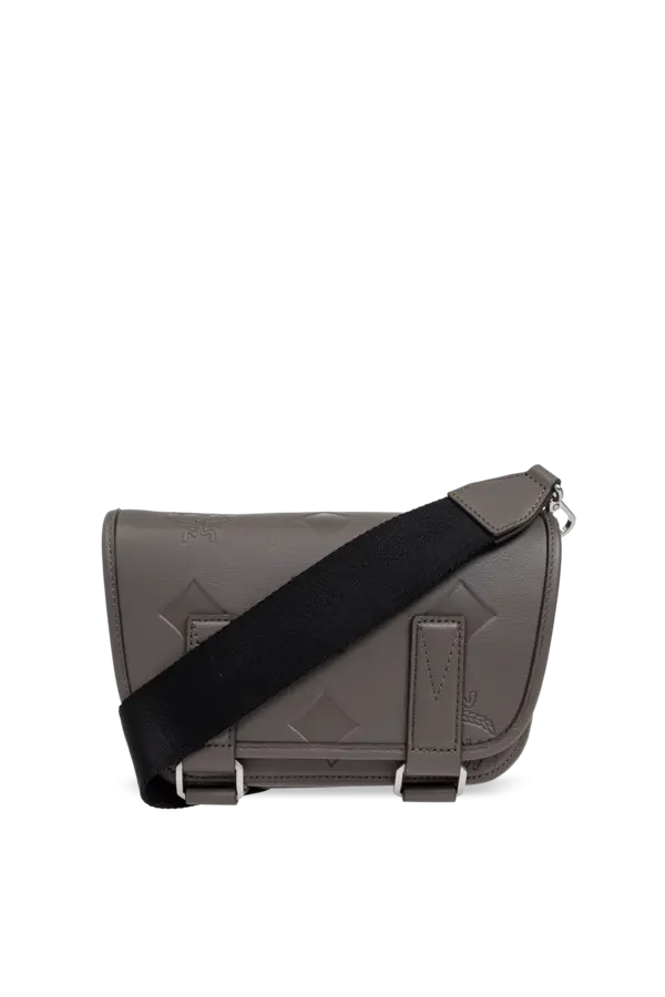 Mcm Leather Shoulder Bag - Grey