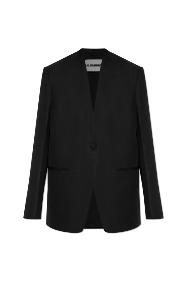 JIL SANDER Blazer With Silk Trim