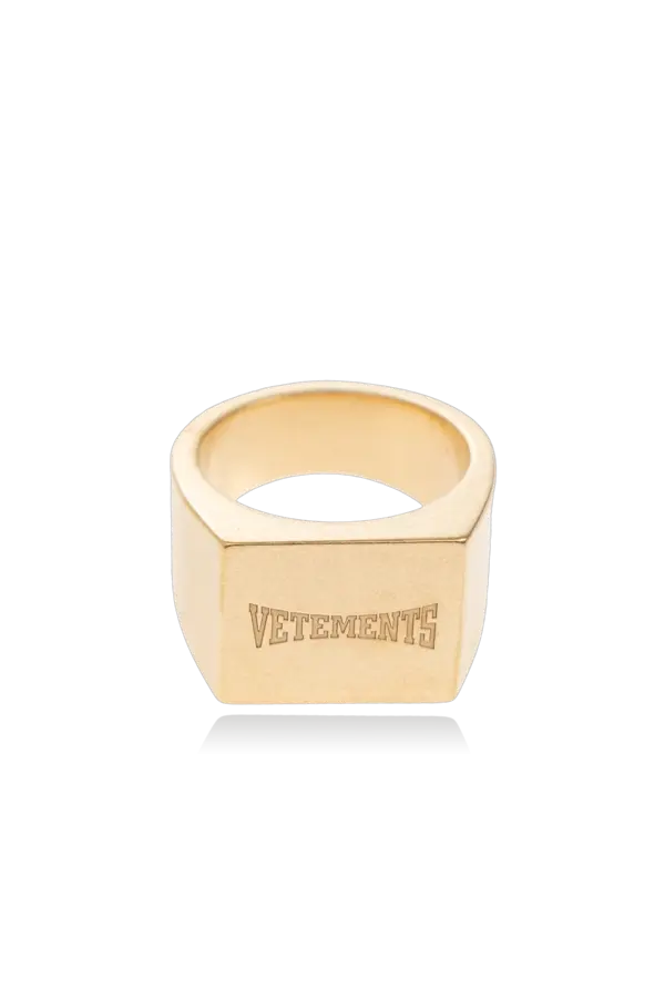 Vetements Logo Signet Ring - Gold