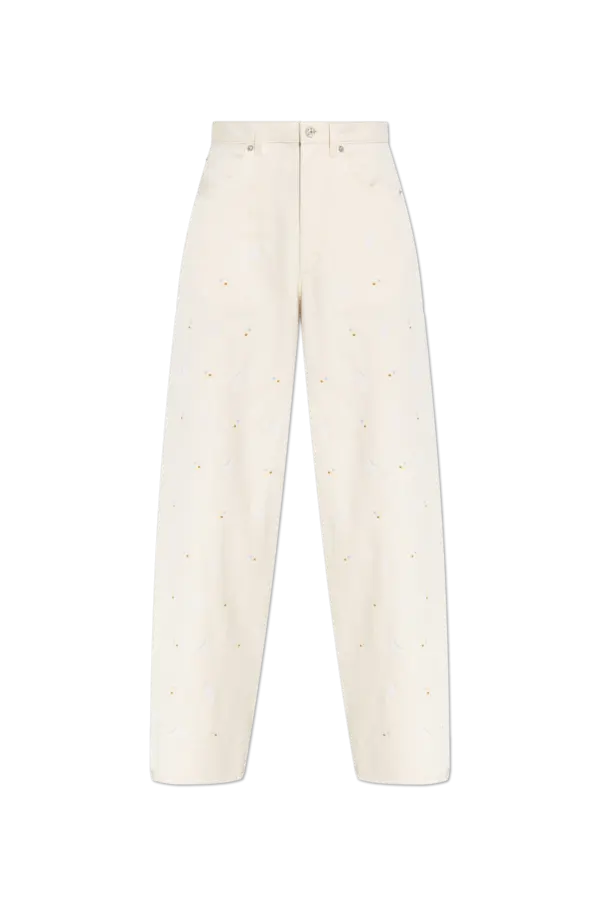 Marni Trousers With Embroidered Pattern